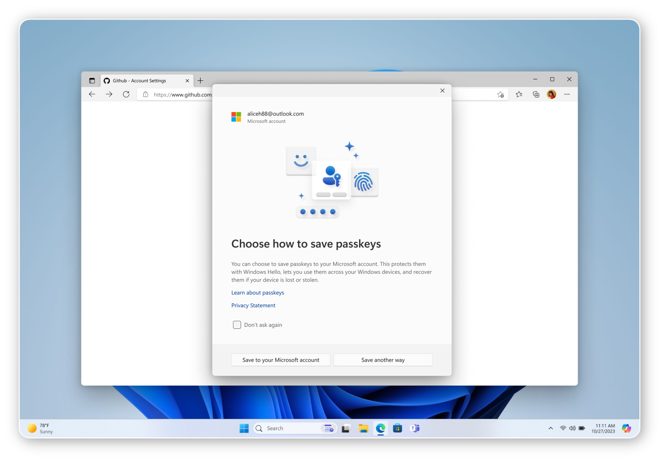 Passkeys on Windows: Authenticate seamlessly with passkey providers - Windows Developer Blog